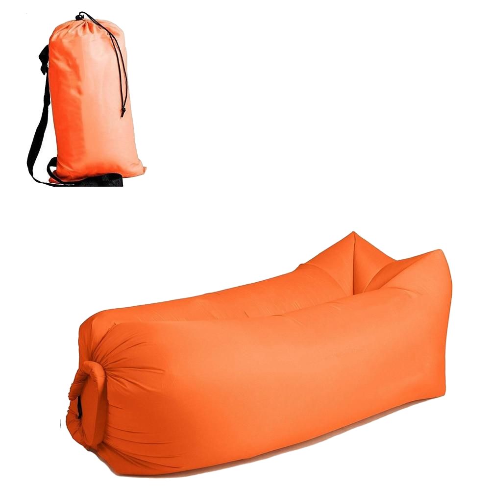 Saltea gonflabila tip sezlong Lazybag Macvi®, material rezistent, umfl ...