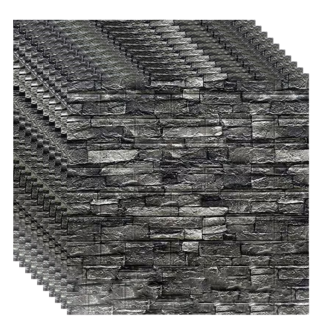 Tapet 3D Autoadeziv, Macvi®, dimensiuni 70x77,Model Caramida Piatra Gr ...