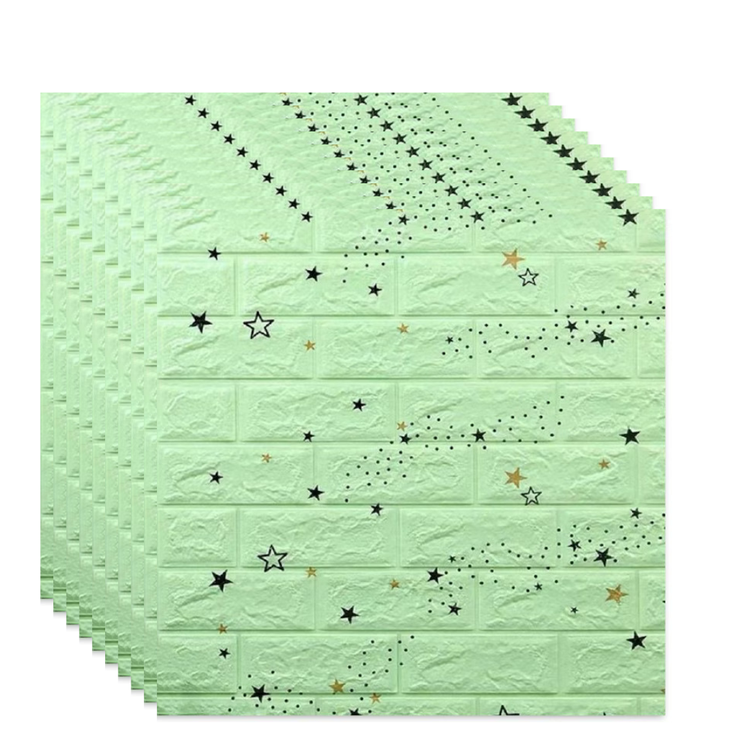 Tapet 3D Autoadeziv, Macvi®, dimensiuni 70x77, Model Caramida Stelute ...